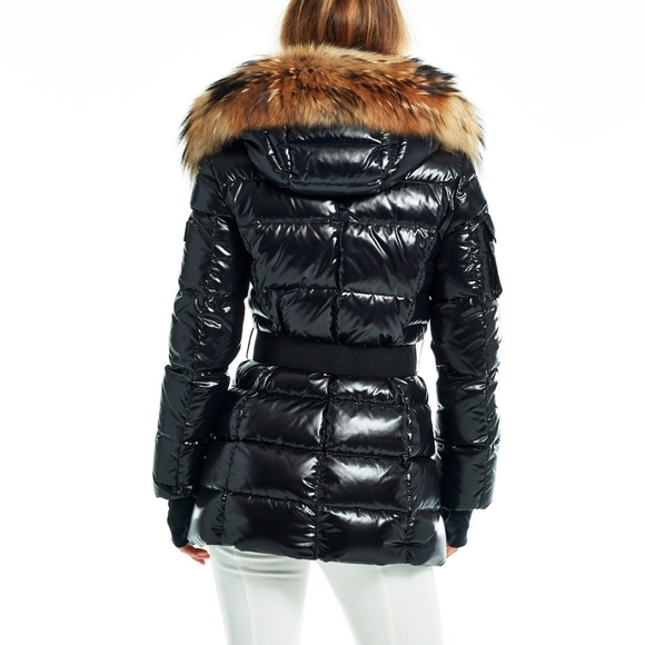 Jackets & Coats | Sam Millennium Fox Furtrim Belted Down Puffer Jacket ...